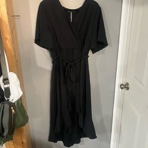 BloomChic | Dresses | Bloom Chic Plus Size Black Wrap Dress | Poshmark